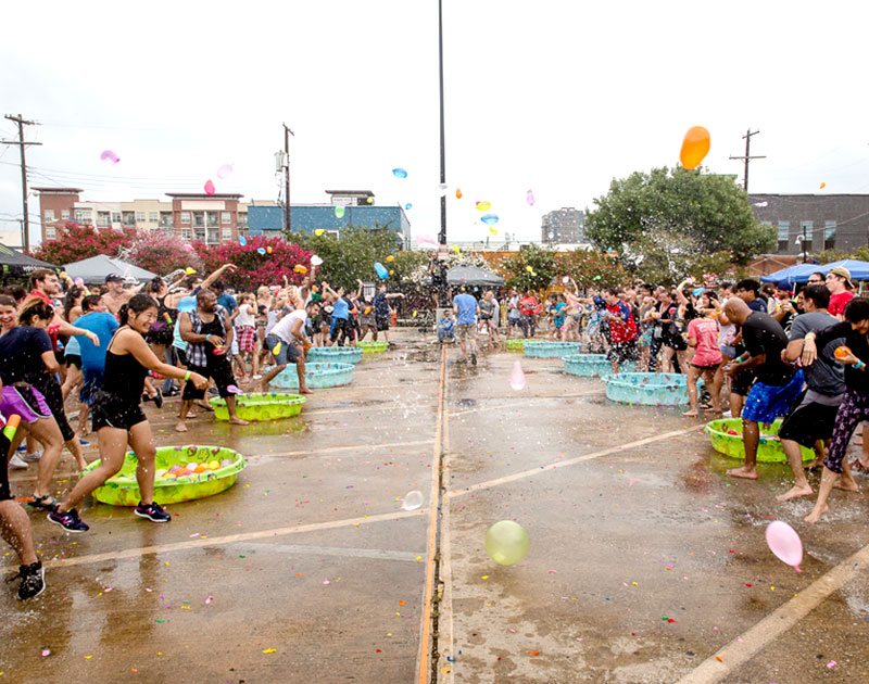 Scenes From The 2017 Deep Ellum Water Balloon War. | Central Track